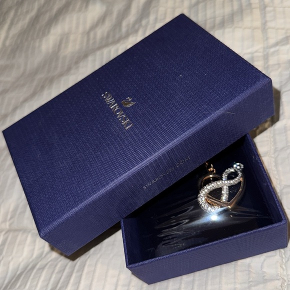 Swarovski | Accessories | Infinite Bag Charminfinity And Heart White ...